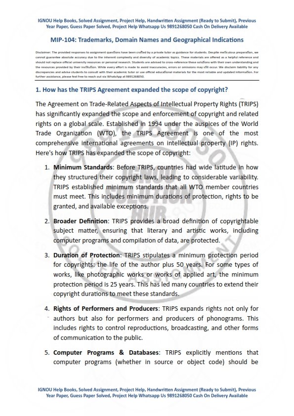 IGNOU MIP-104 Solved Assignment 2023 English Medium - IGNOU Solved Assignment